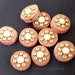 Brown Round Wood Buttons With Kundan Stones Indian Buttons - Etsy