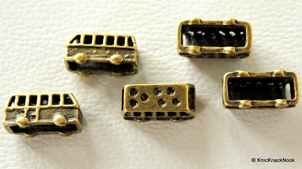 5 X 3D Bus Bronze Charms - Etsy