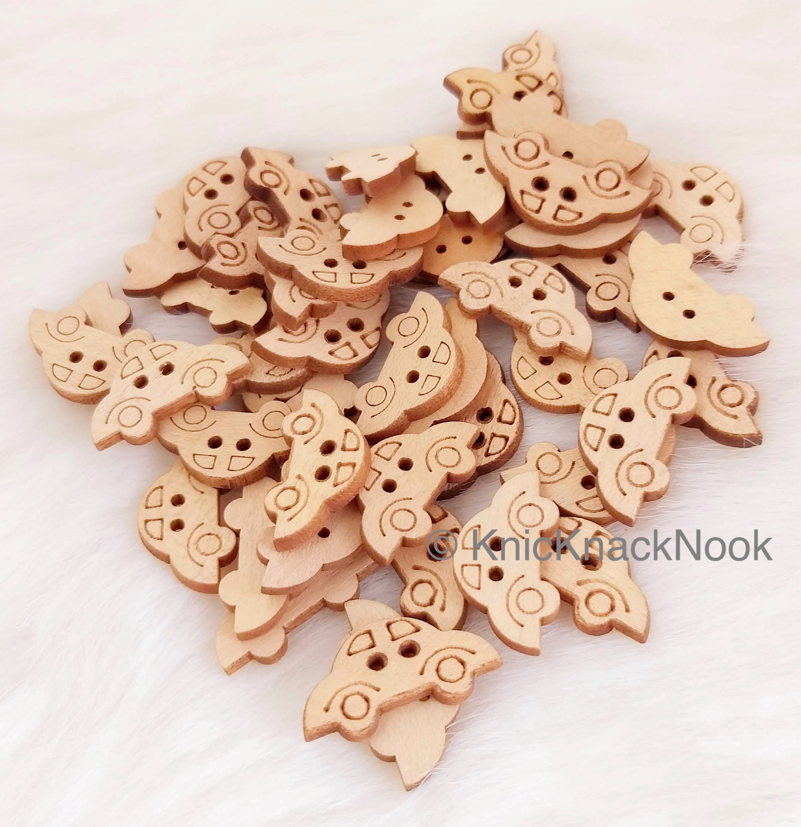 Wood Car Buttons Brown Wood Buttons Natural Wood Buttons | Etsy