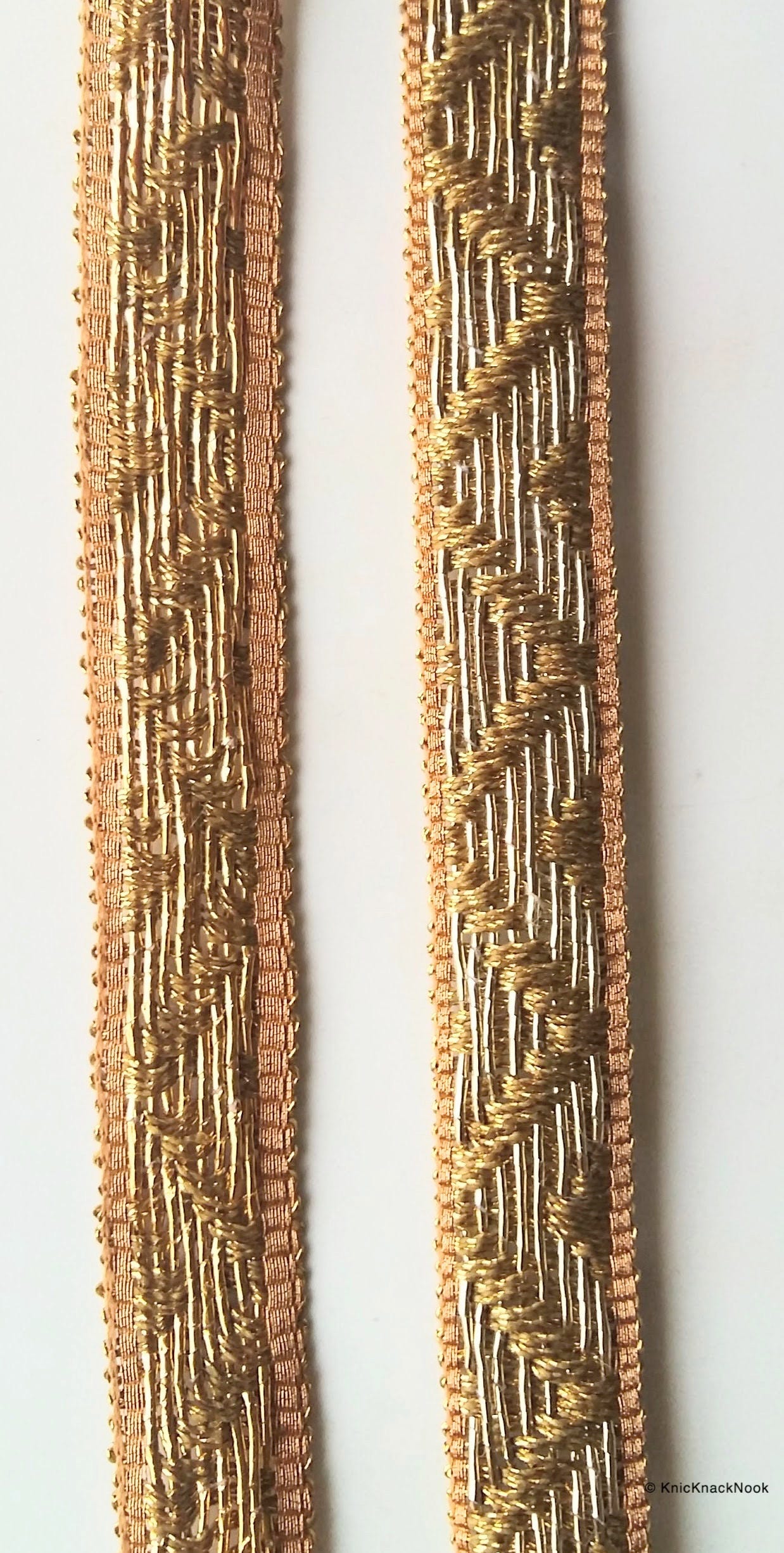 Gold/ Rose Gold Ribbon Lace Trim Approx. 15mm wide | Etsy