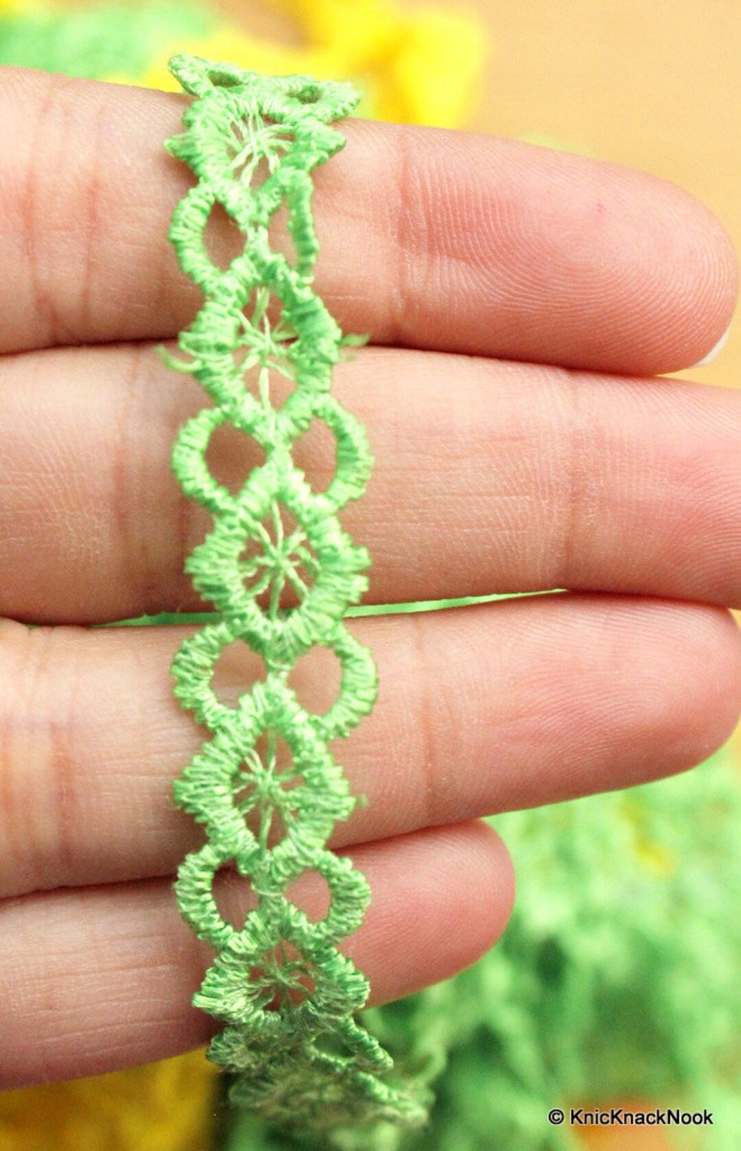 Green Embroidery Crochet (cotton) Scallop Lace Trim 12mm Wide - Etsy