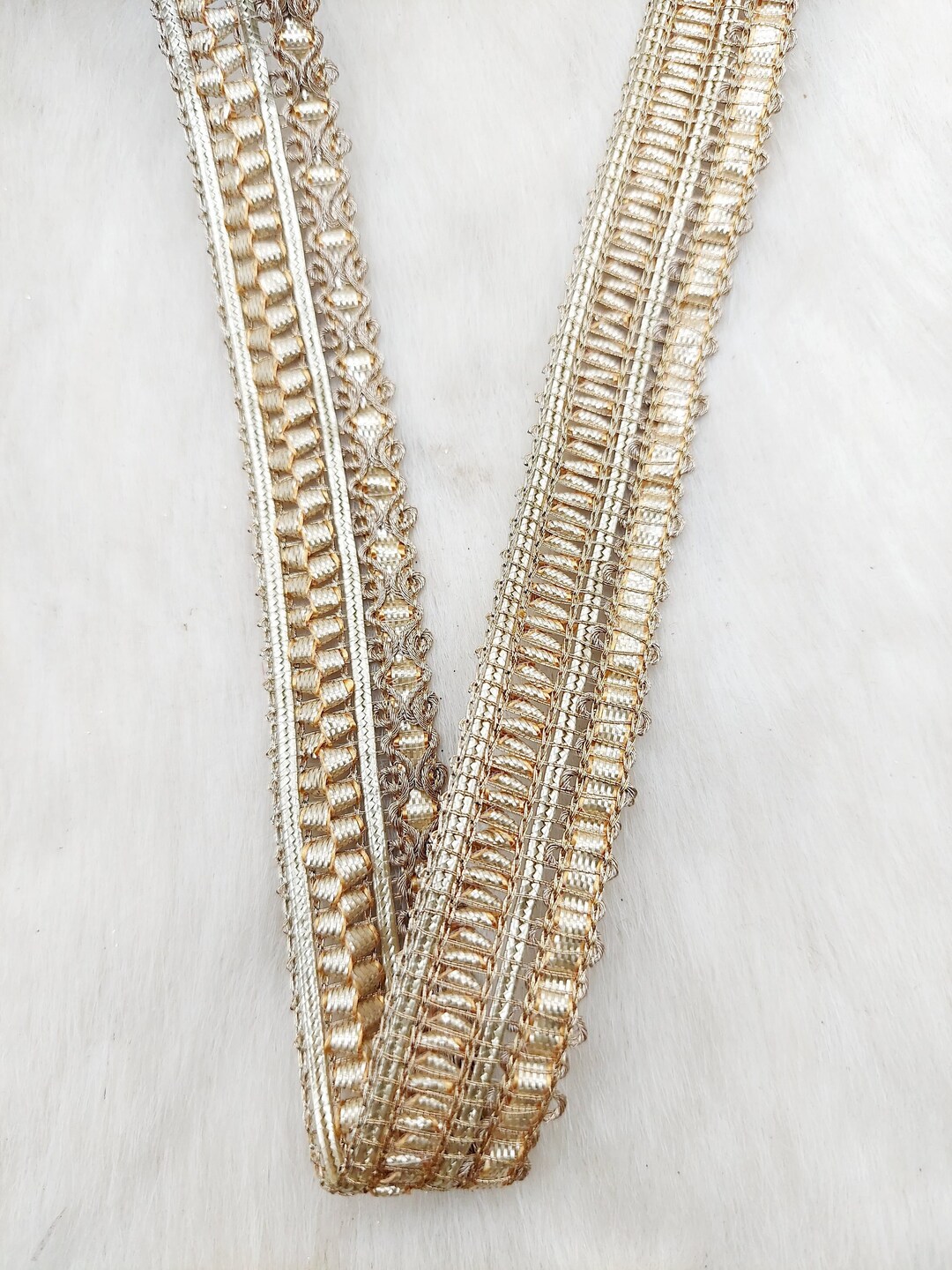 Gold Fringe Trim, Indian Gota Patti Trim, Trim by 3 Yards ,gold ...