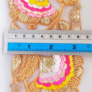 Exclusive Gold Hand Embroidered Cutwork Lace Trim Floral - Etsy UK