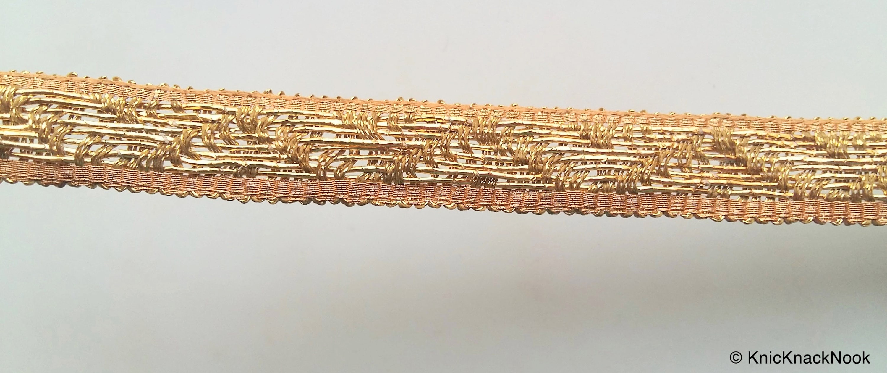 Gold/ Rose Gold Ribbon Lace Trim Approx. 15mm wide | Etsy
