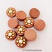 Brown Round Wood Buttons With Kundan Stones Indian Buttons - Etsy