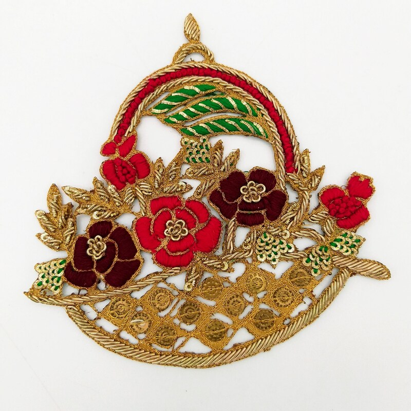 Applique Flower Basket - Etsy