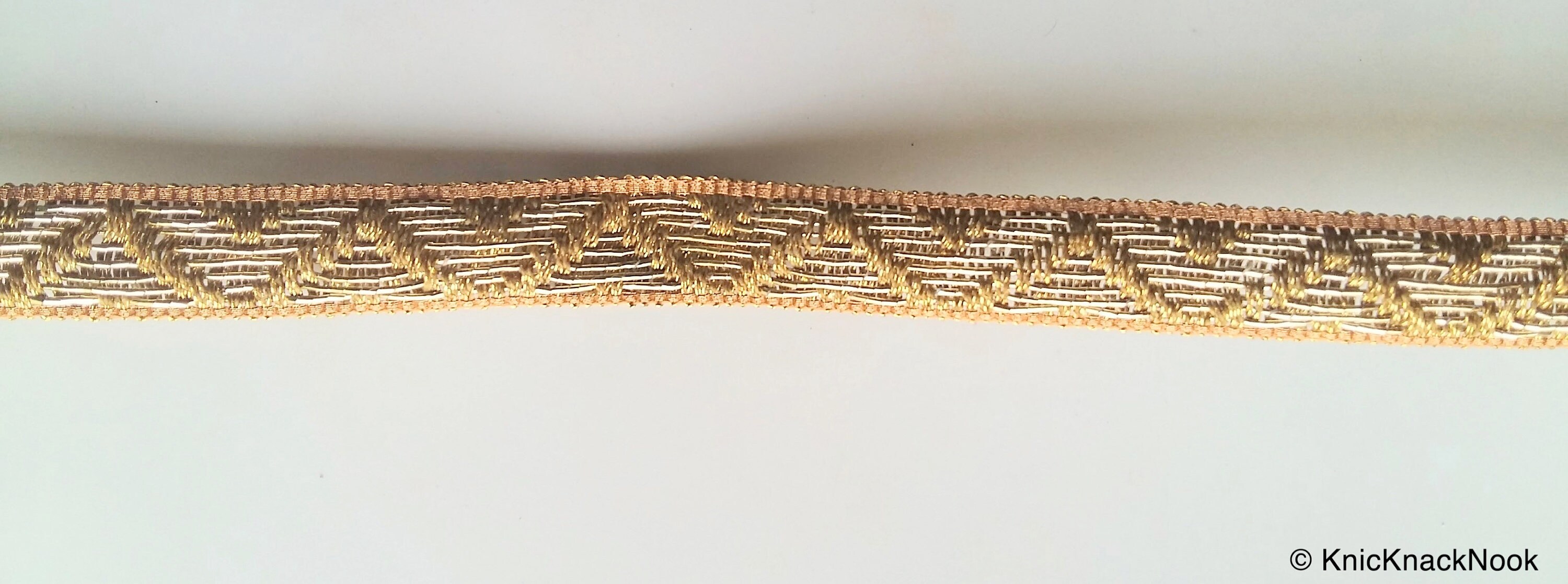 Gold/ Rose Gold Ribbon Lace Trim Approx. 15mm Wide - Etsy UK