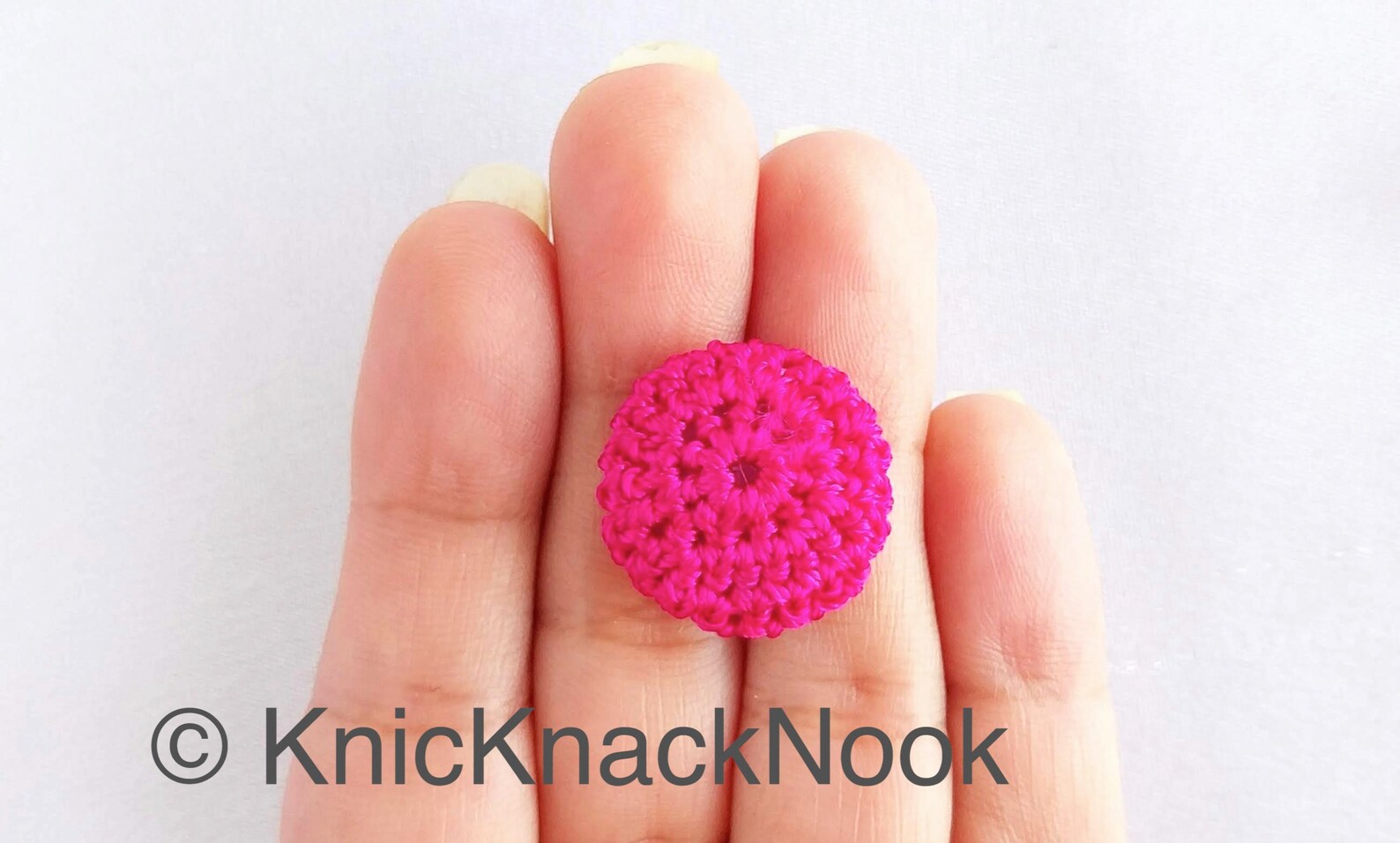 Hand Knit Pink Button Handmade Buttons 20mm Buttons Pack of - Etsy
