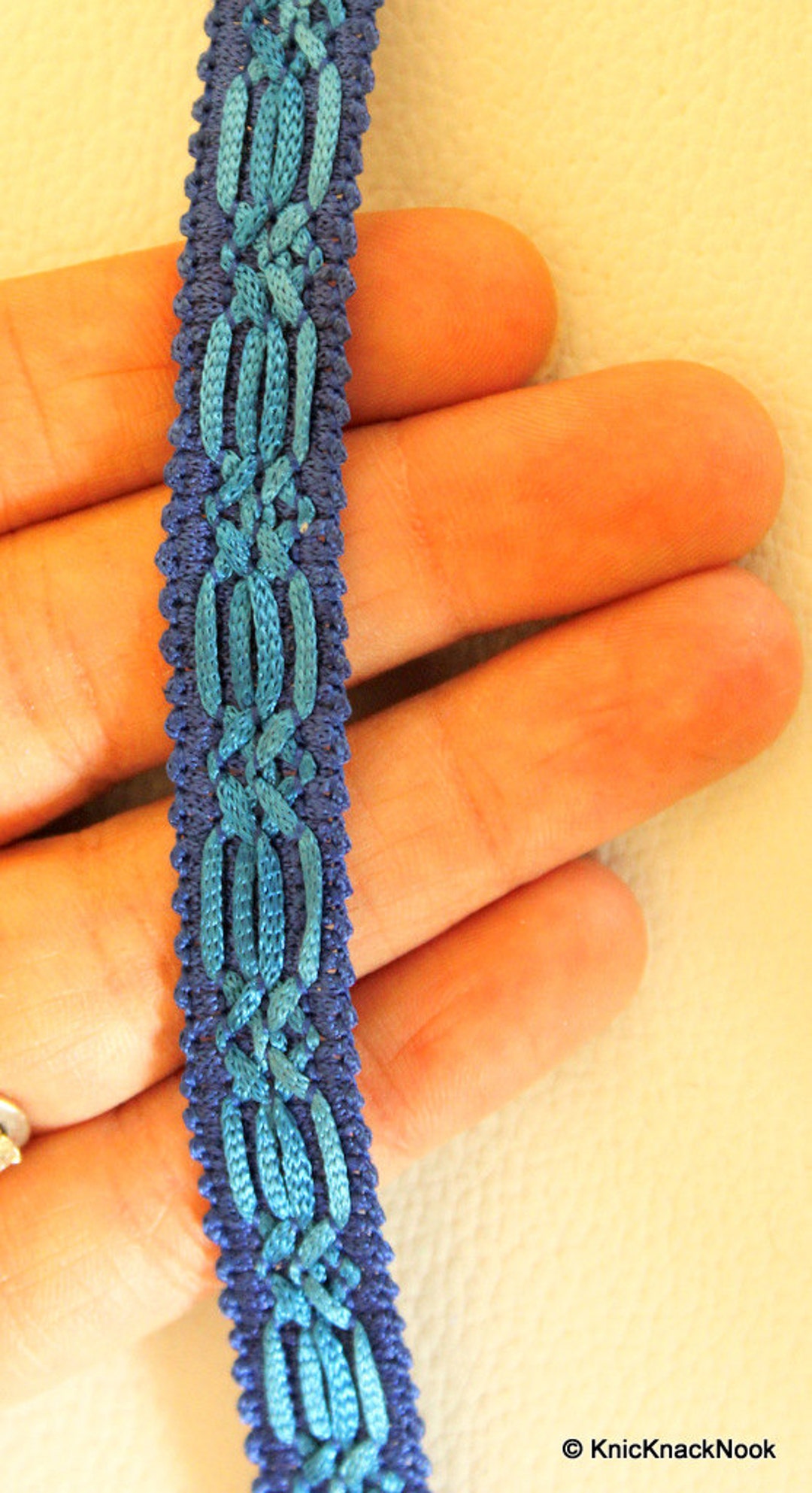 Blue Thread Lace Trim, Approx. 14mm Wide - Etsy