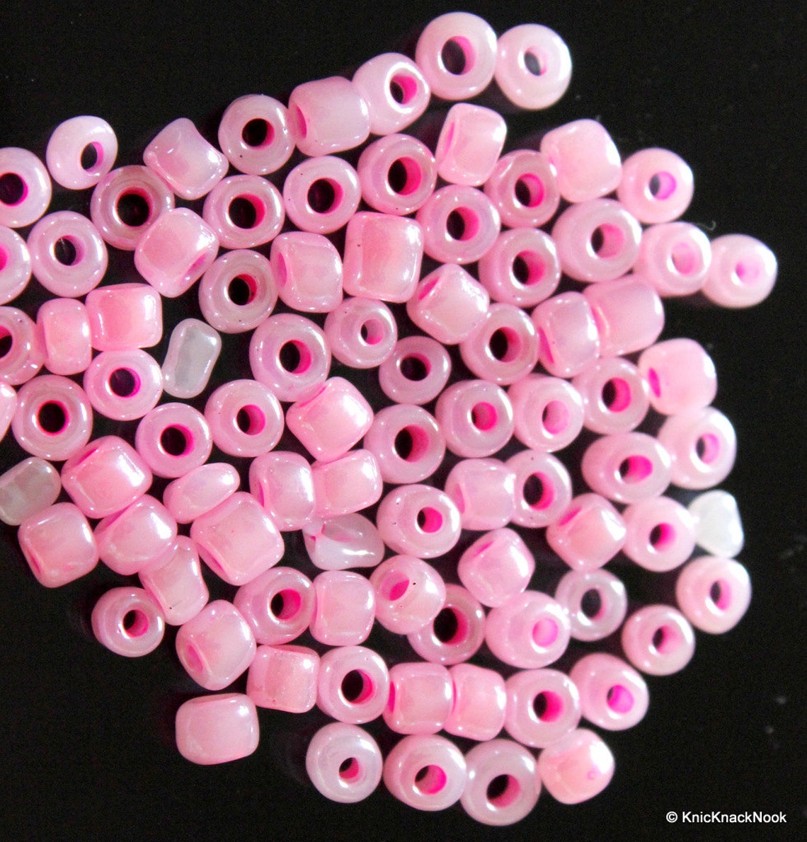 Perles rondes roses 12g Sac Perles brillantes Environ 4 mm - Etsy France