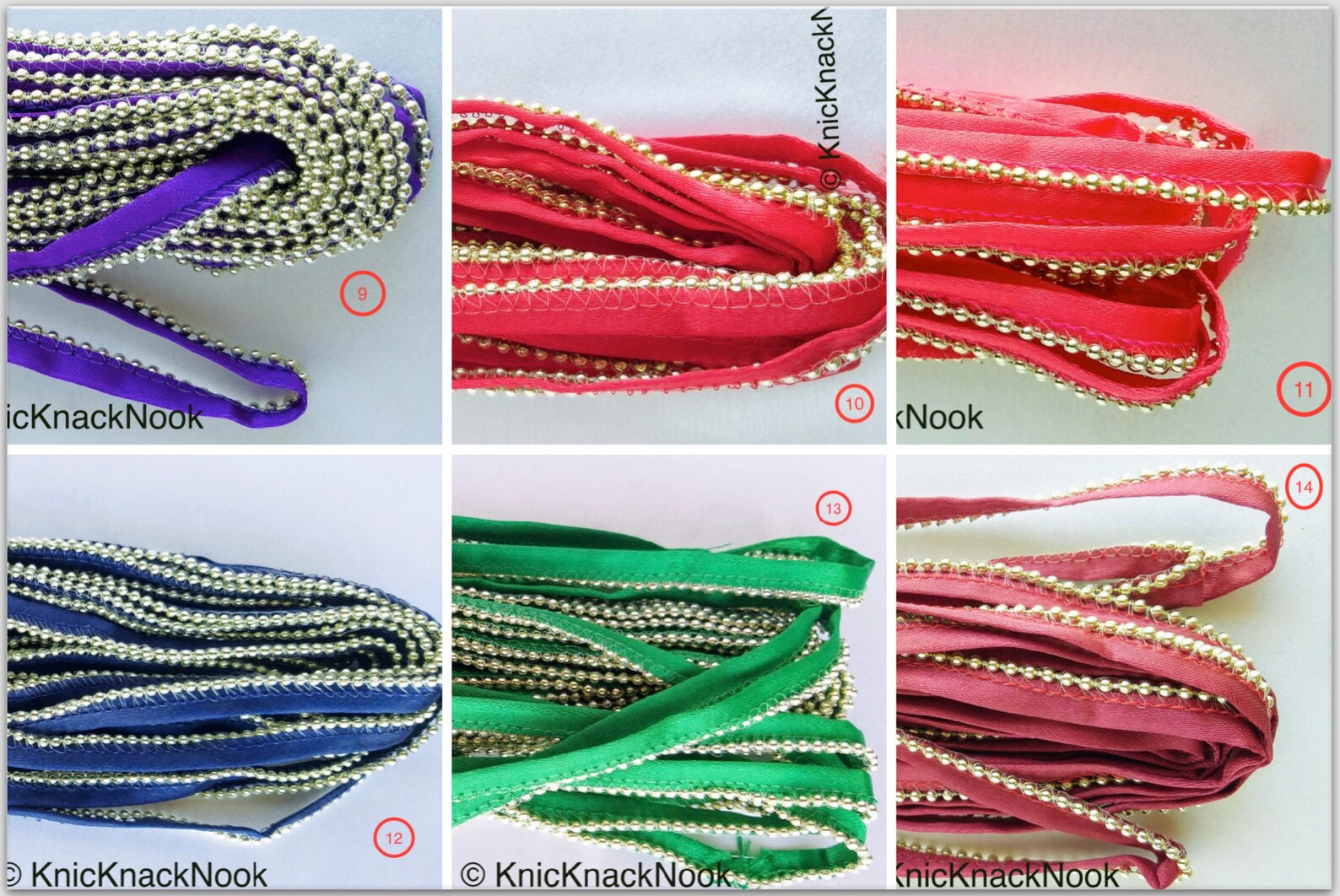 Satin Lace Trim Ribbon With Silver Gold Bead Piping 13 - Etsy UK