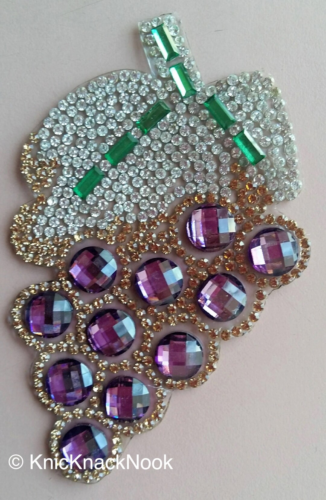 Rhinestone Grape Applique: Bridal Wedding Prom Accessory - Etsy
