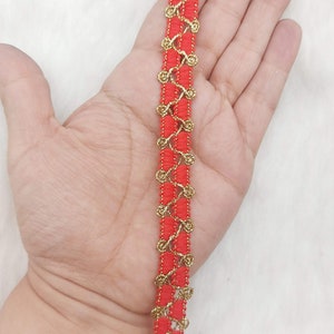 Gold Braid Trim Two Tone, Approx. 13mm Wide, Upholstery Trim, Braided ...