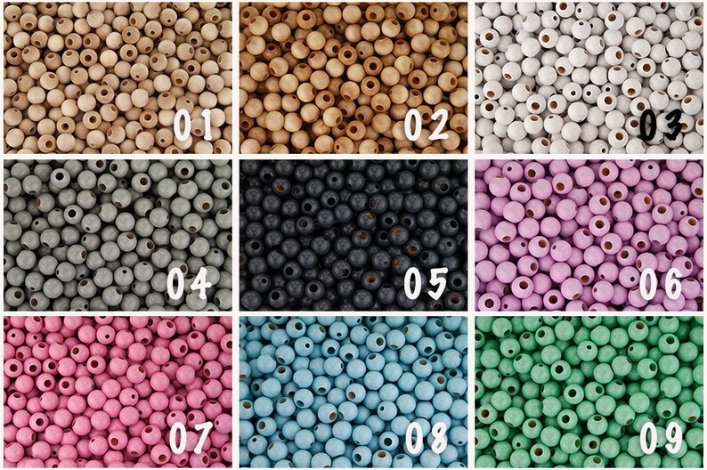 20 Safety Beads, 10 and 12 Mm, Closure Beads, End Beads, Wooden Beads ...