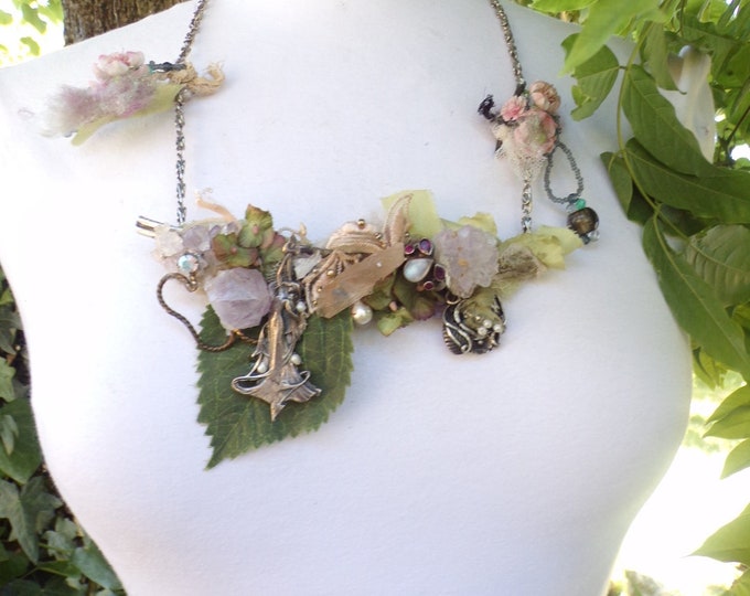 Fairy Fantasy Necklace, Fantastic Fairy Jewelry Amethyst and Quartz ...