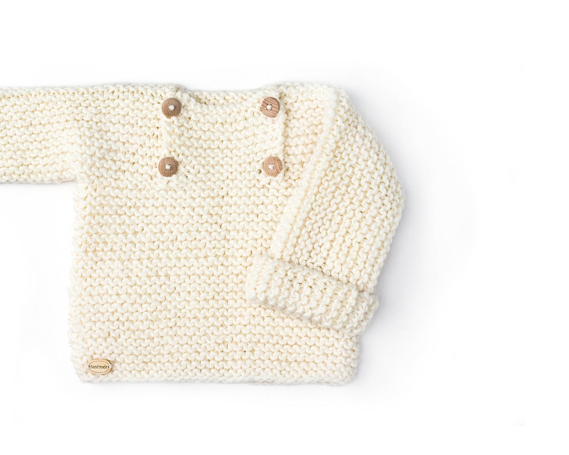 5- Sizes - Natural Baby Sweater Knitting Pattern- Instant Download ...