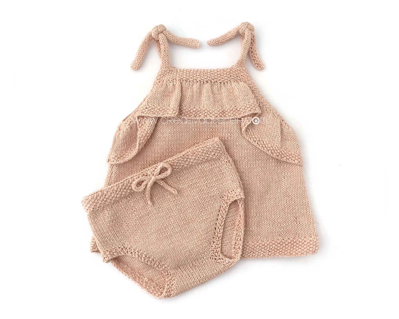 4 SIZES - Alba Summer Set- Pdf Knitting Pattern- Instant Download- Size ...