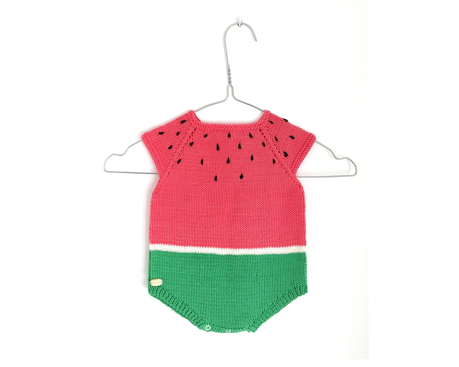 Watermelon Romper PDF Knitting Pattern- Instant Download- Size Newborn ...