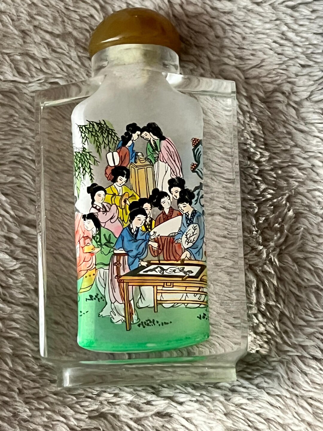 Vintage Japanese Glass Bottle With Soft Box - Etsy