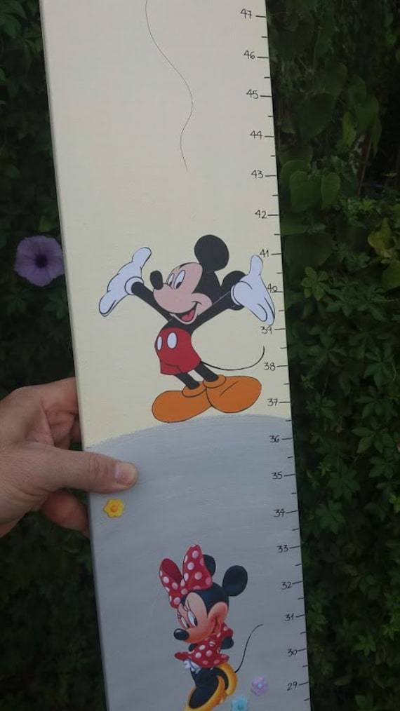 Minnie Mouse ruler Kids Growth Chart Wall Growth Chart Micky Mouse ...