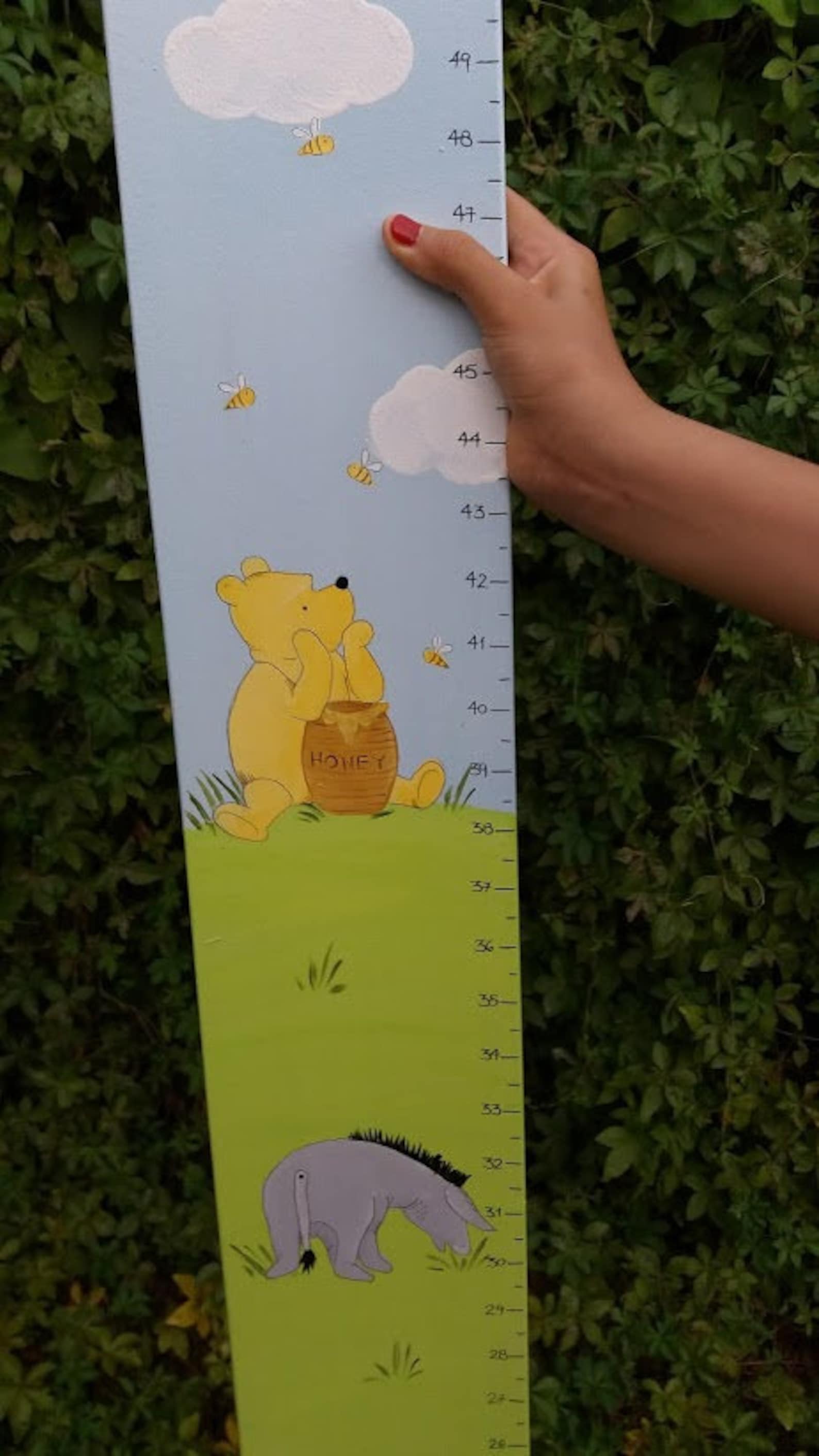 Winnie the Pooh Growth Chart Balloon Decor Height Chart | Etsy