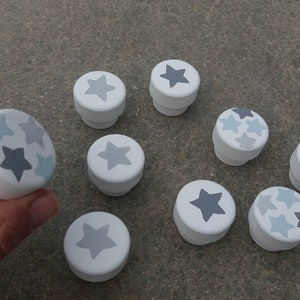 Gray Drawer Knobs, Grey Stars Room Decor, New Baby Gift, Customized ...