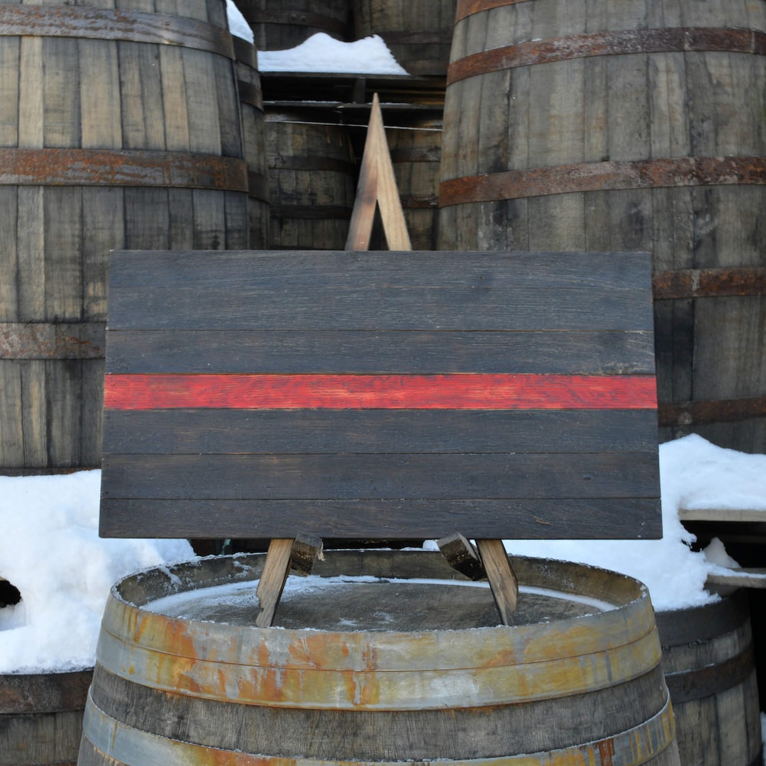 Thin Red Line Support Series Whiskey Barrel Flag - Proceeds Donated - Etsy