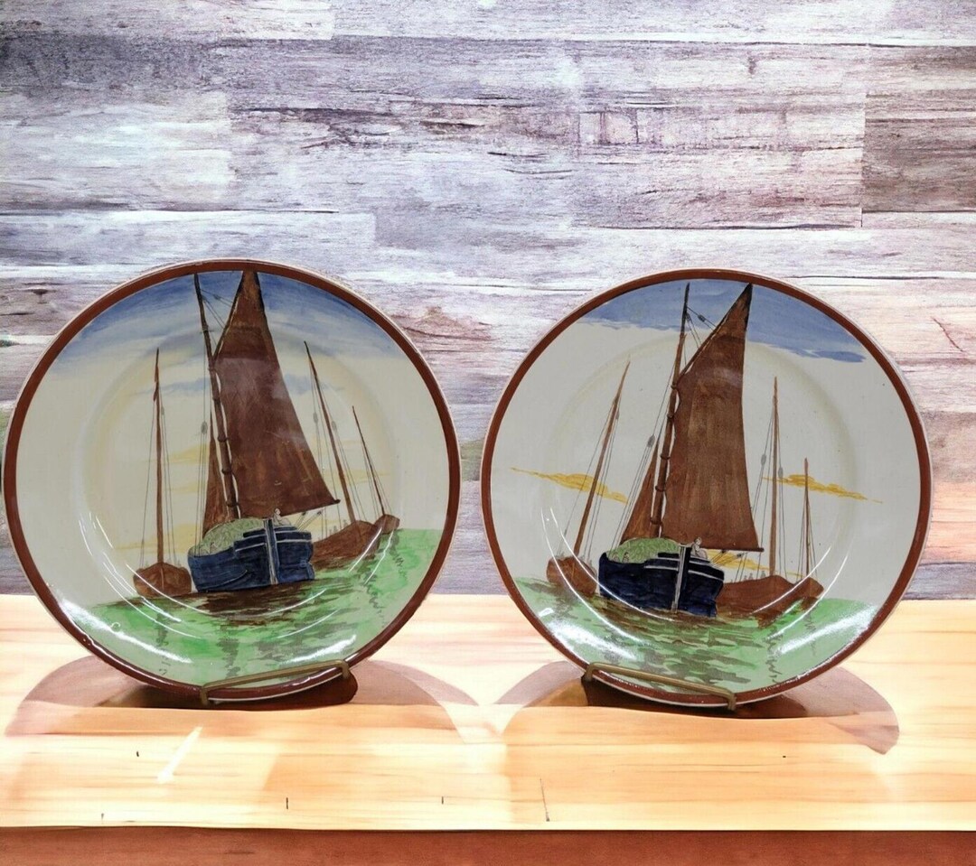 Antique Royal Doulton Ship Plates: Hand-painted Ceramic, May 1903 - Etsy