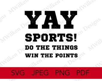 Yay Football Svg - Etsy