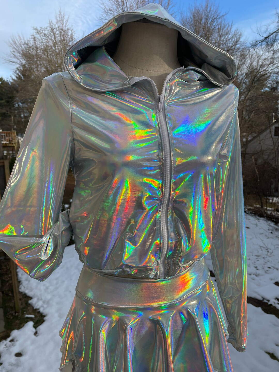Holographic Zipper Jacket - Etsy