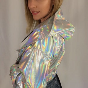 Holographic Zipper Jacket - Etsy