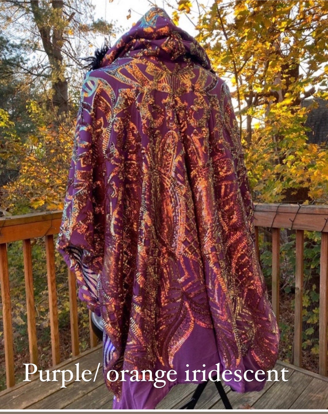 Sequin Disco Cape With Fur Trim and Velvet Lining - Etsy