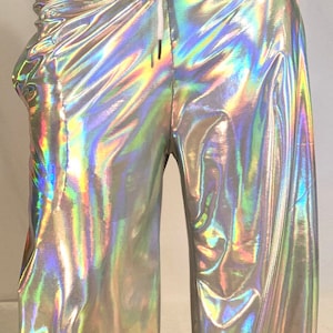 Women’s Holographic Iridescent Space Pants - Etsy