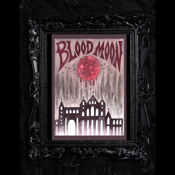 Blood Moon Art Print - Etsy