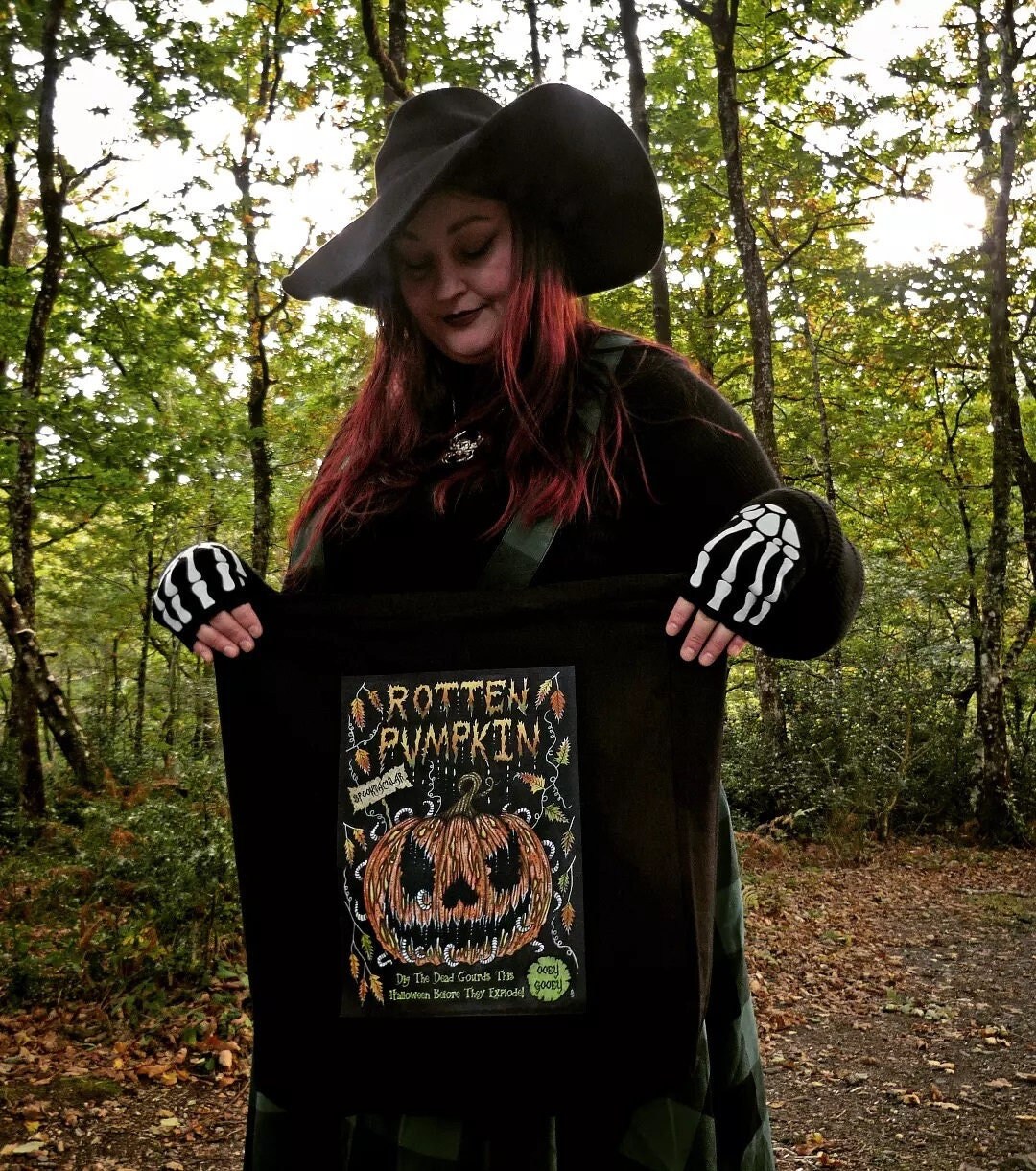 Rotten Pumpkin XL Tote Bag - Extra Large Spooky Halloween Horror Bag ...