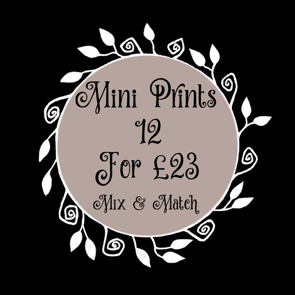 Mini A6 Winter Coven Print Small Witches Coven Pentagram | Etsy UK