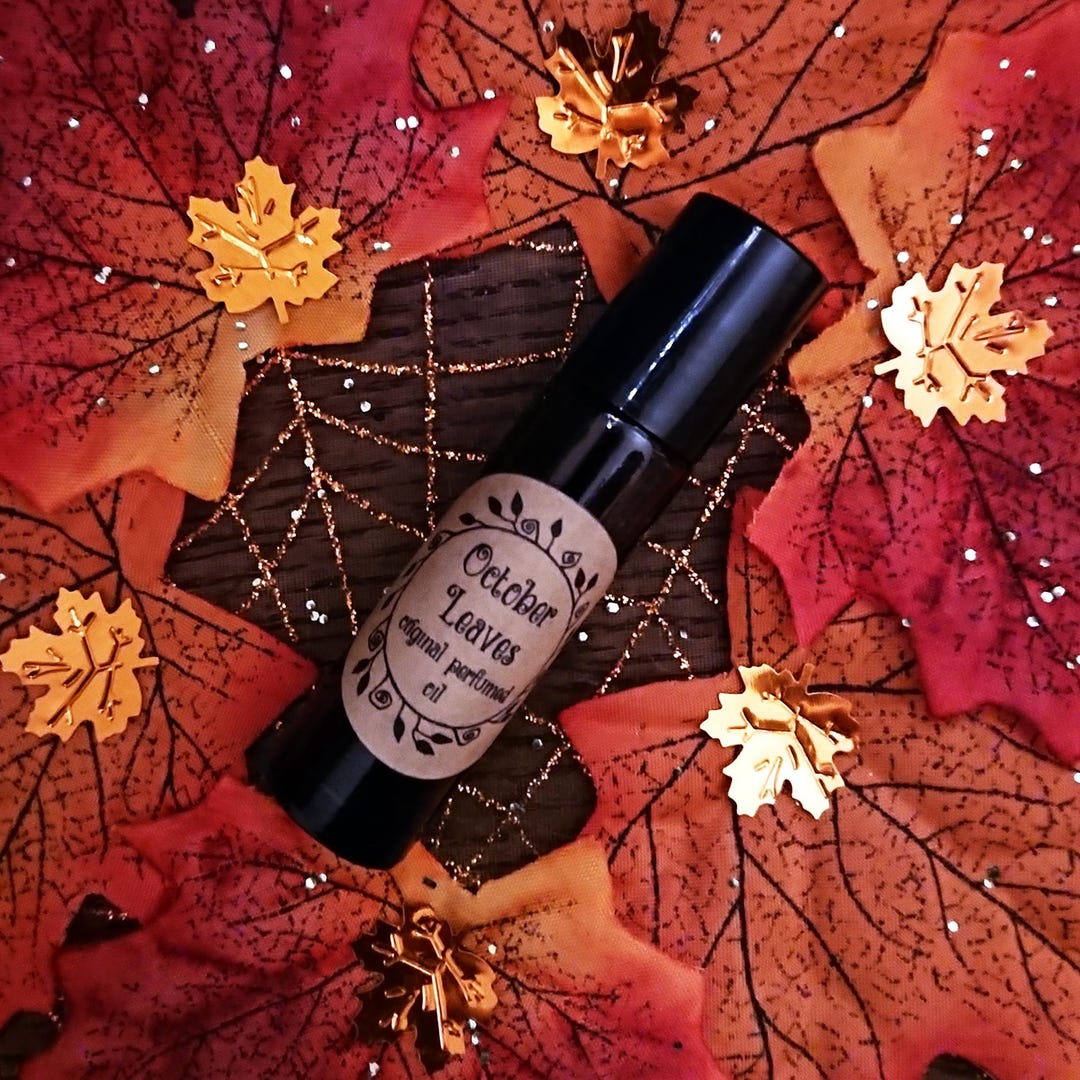 October Leaves Original Perfumed Oil - Warm Autumn Leaves, Incense and ...