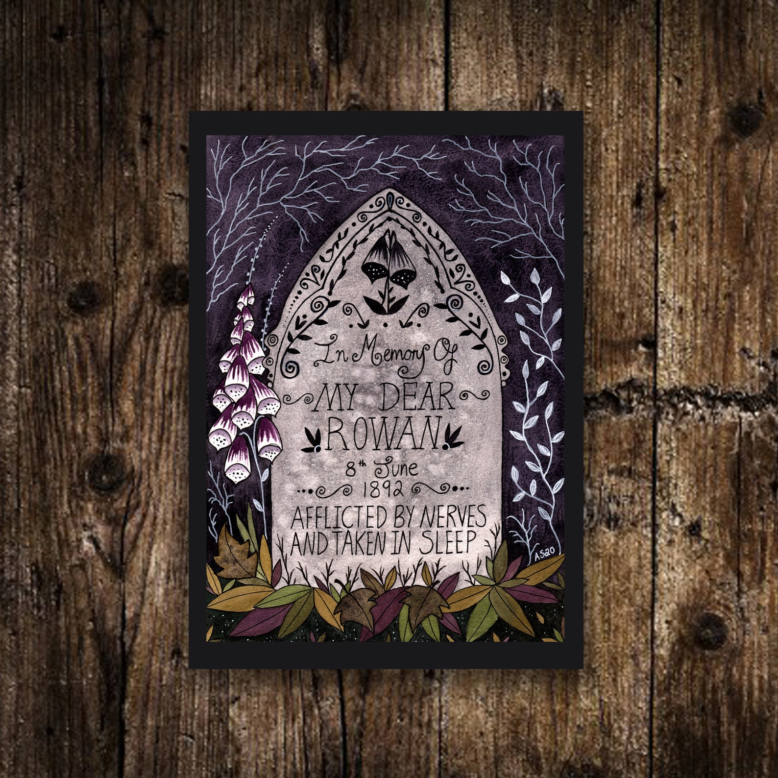 Set of 6 Mini Celestial Witch Prints - Spooky A6 Purple Illustration ...