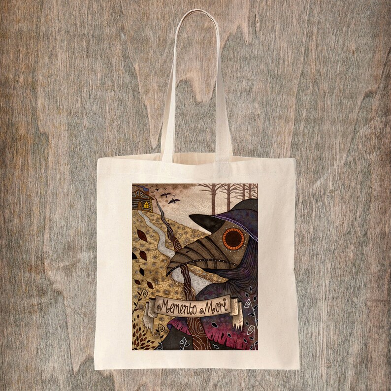 Plague Doctor Bag Black Pagan Steampunk Fantasy Cotton Tote - Etsy UK