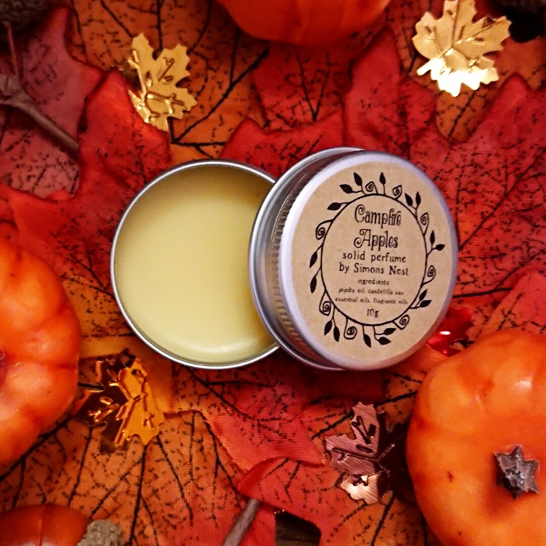 Campfire Apples Solid Perfume - Autumn Halloween Spiced Red Apple ...