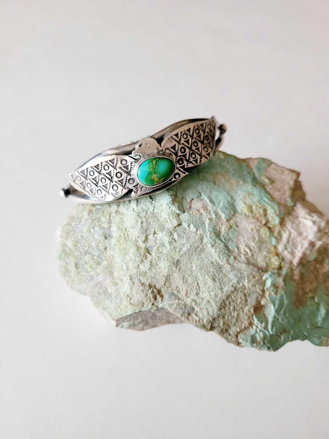 Thunderbird Cuff Bracelet Sonoran Gold Turquoise Oxidized Sterling ...