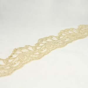Metallic Gold Lace by the Yard Gold Trim Wedding Lace Bridal Lace ...