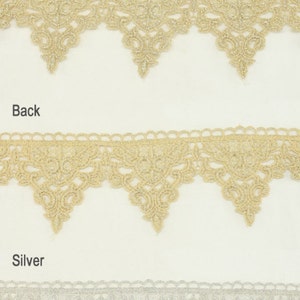 Silver Lace Silver Trim Wedding Lace Bridal Lace Garter Lace Headband ...