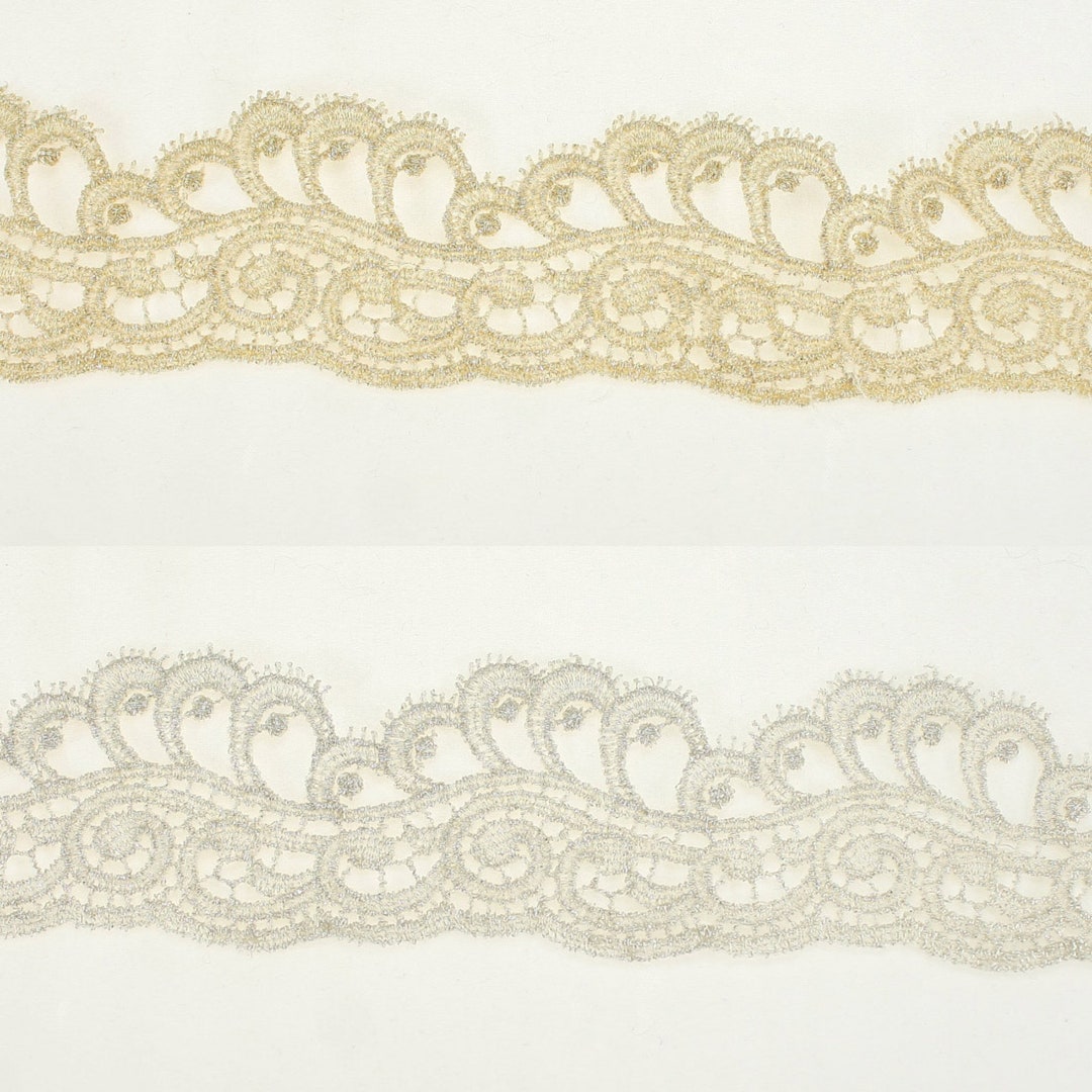 Metallic Gold Lace by the Yard Gold Trim Wedding Lace Bridal Lace ...