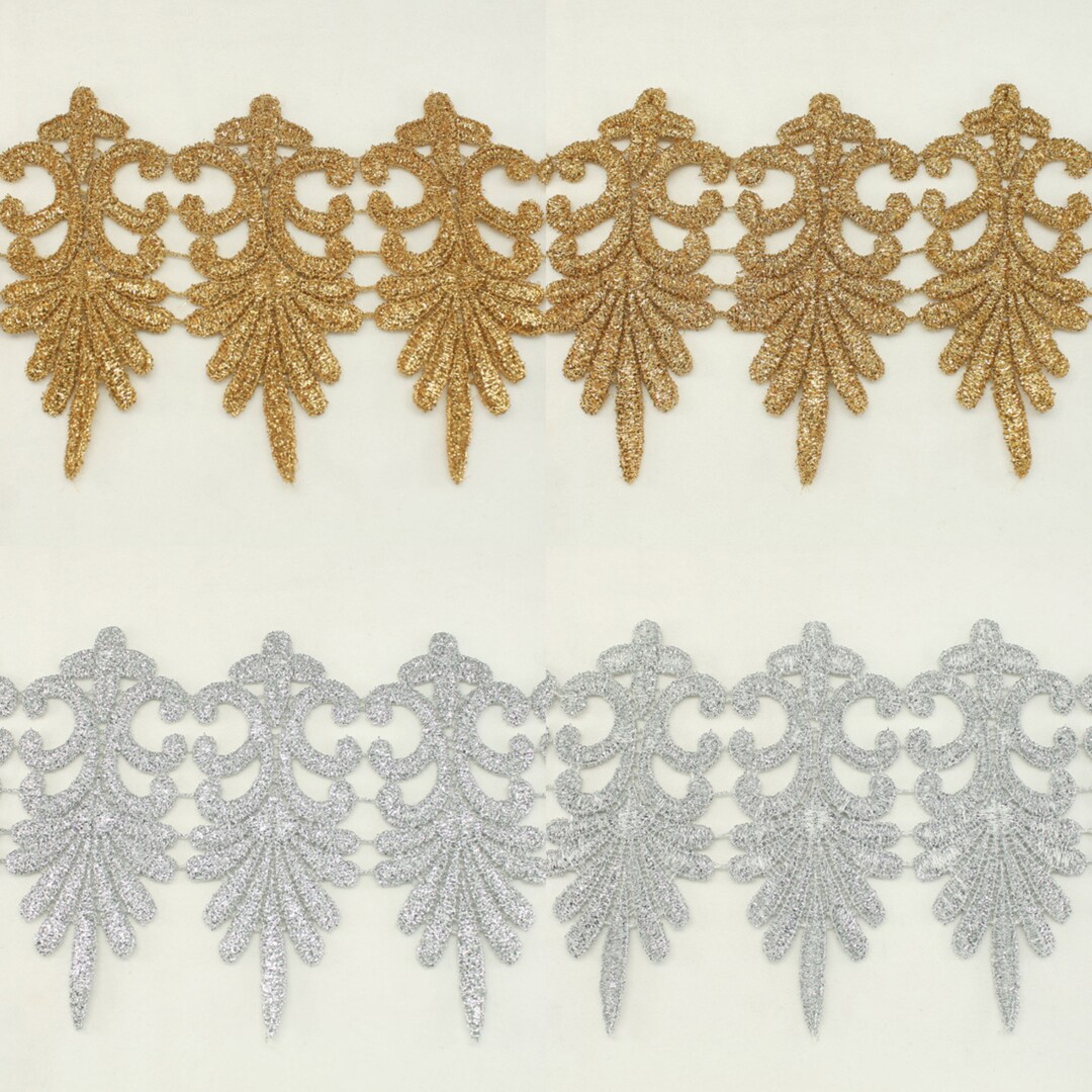 Gold or Silver Lace Trim Wedding Lace Bridal Lace Dress Bag Making Lace ...