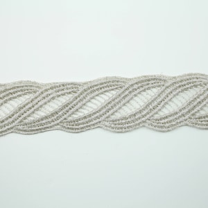 Unique Metallic Silver Lace by the Yard Silver Embroidery Lace Trim for ...