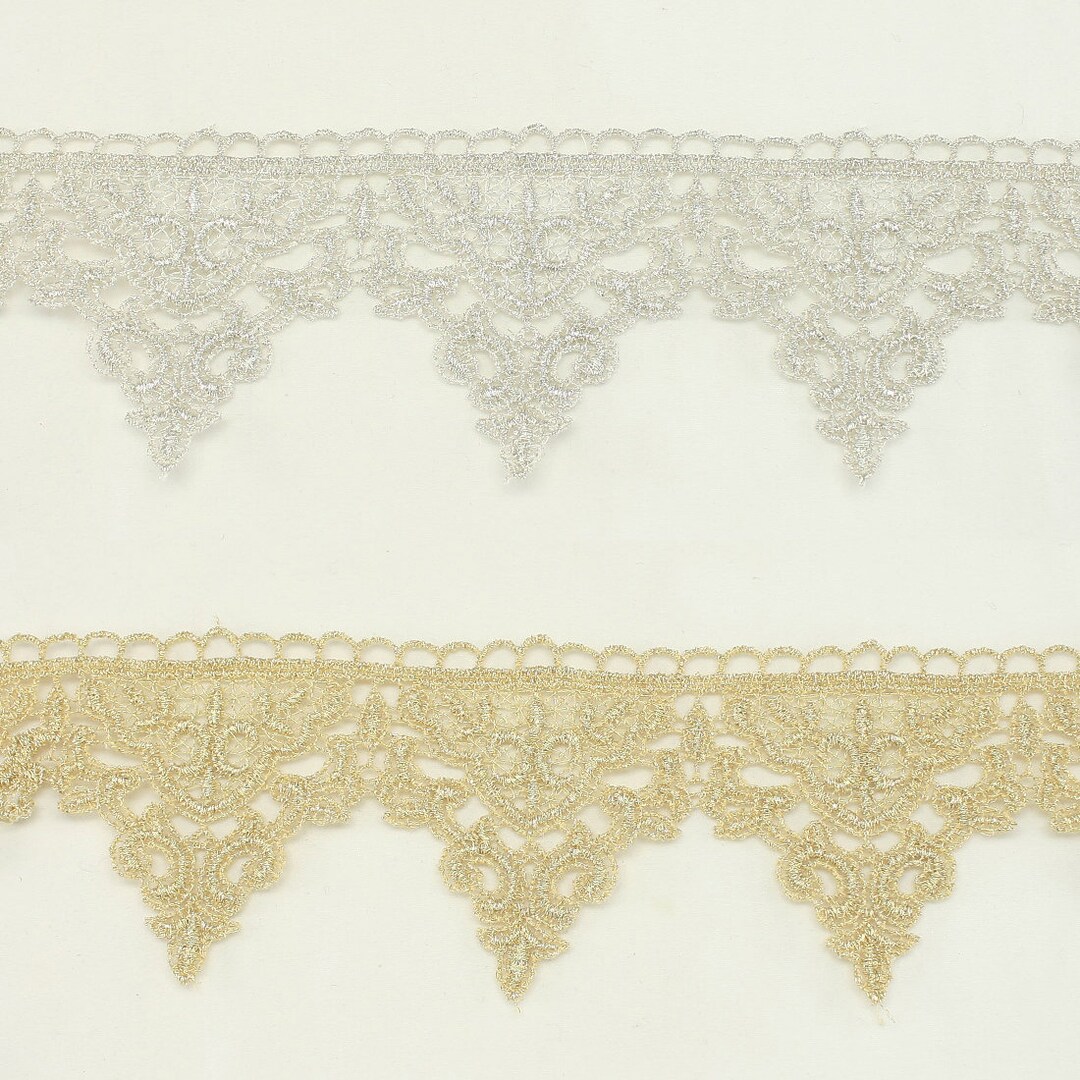 Silver Lace Silver Trim Wedding Lace Bridal Lace Garter Lace Headband ...