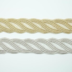 Unique Metallic Silver Lace by the Yard Silver Embroidery Lace Trim for ...