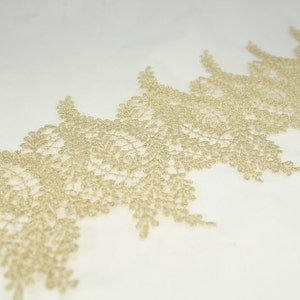 Unique Metallic Gold Lace by the Yard Gold Embroidery Lace Trim for ...