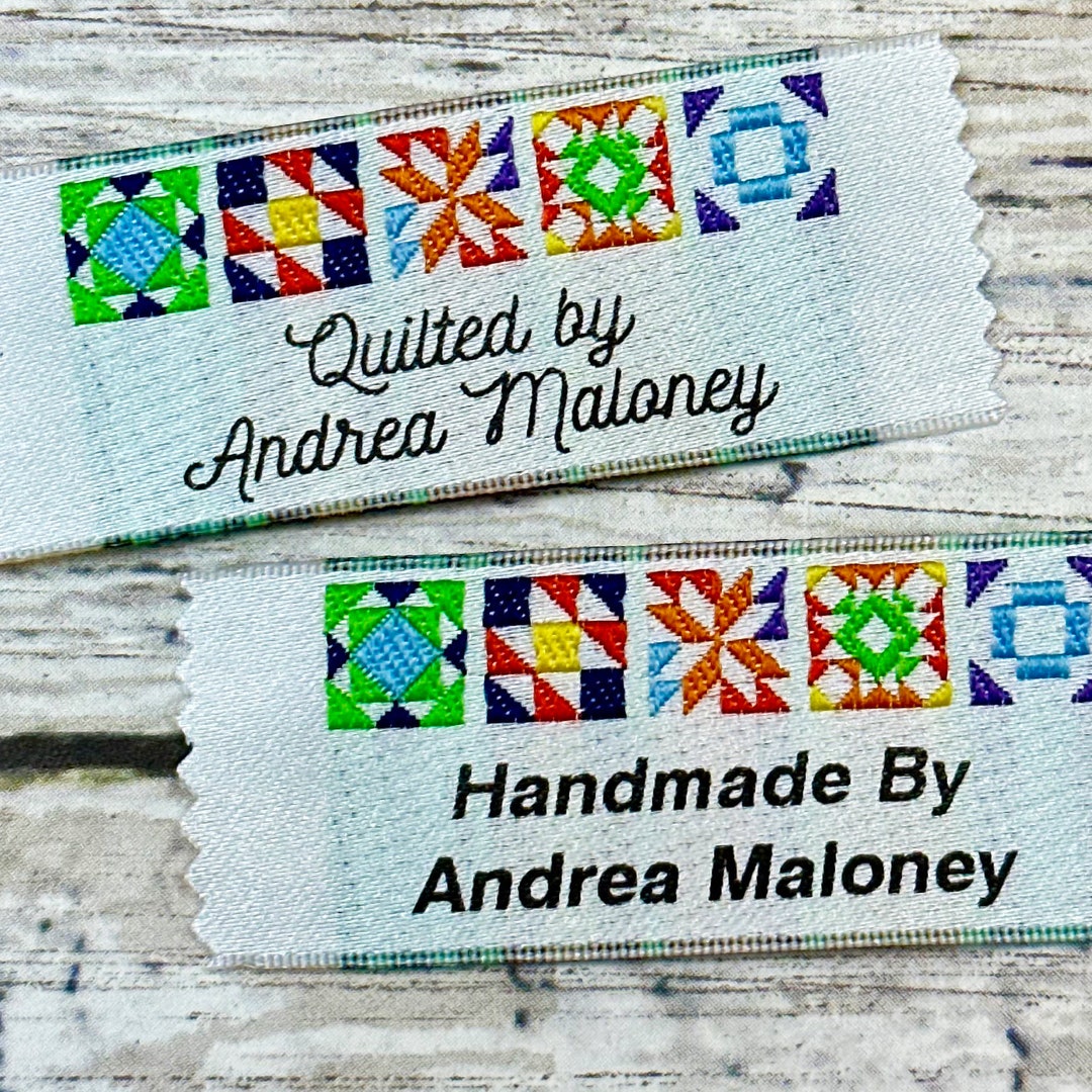 Quilt Label Quilting Tag Woven Label for Quilters Personalized Craft ...
